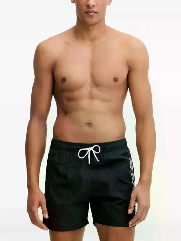 Emporio Armani Logo-embroidered Drawstring Swim Shorts