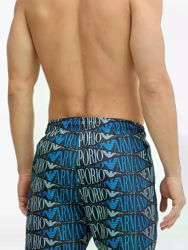 Emporio Armani Swim Shorts With All-over Logo
