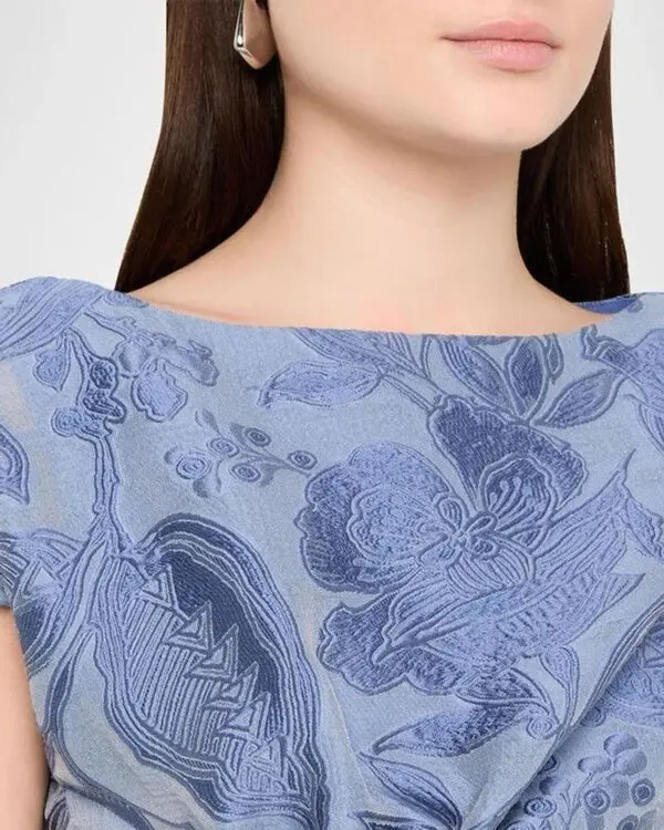 Lela Rose Floral Fil Coupe Florence Dress