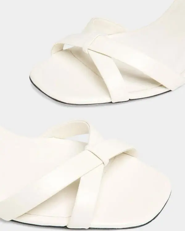 JIMMY CHOO 85mm Elsy Leather Sandals - Latte