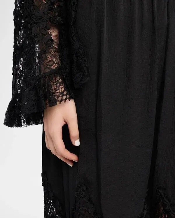 Kobi Halperin Corrine Lace-inset Balloon Pants - Black