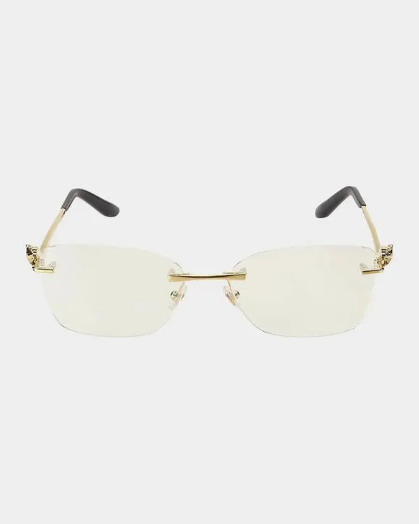 Cartier 57mm Rimless Cat-eye Eyeglasses