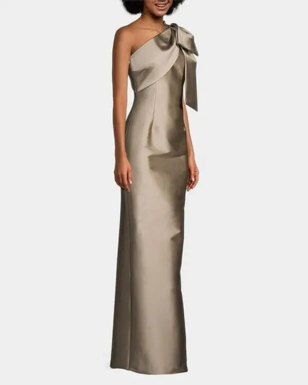 SACHIN BABI Bonnie Satin One-shoulder Gown