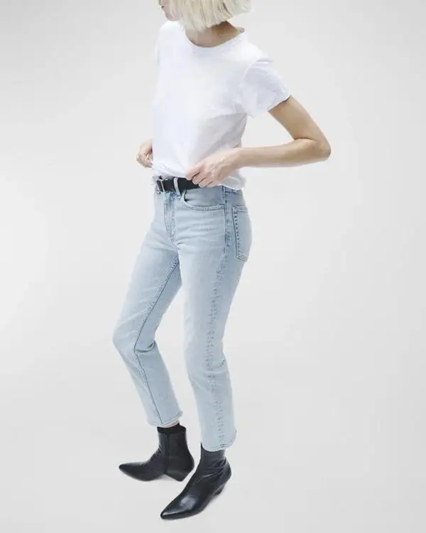 Rag & Bone Slub Crewneck Tee - White