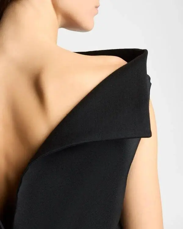 Balenciaga Vareuse Structured Sleeveless Mini Dress - Black