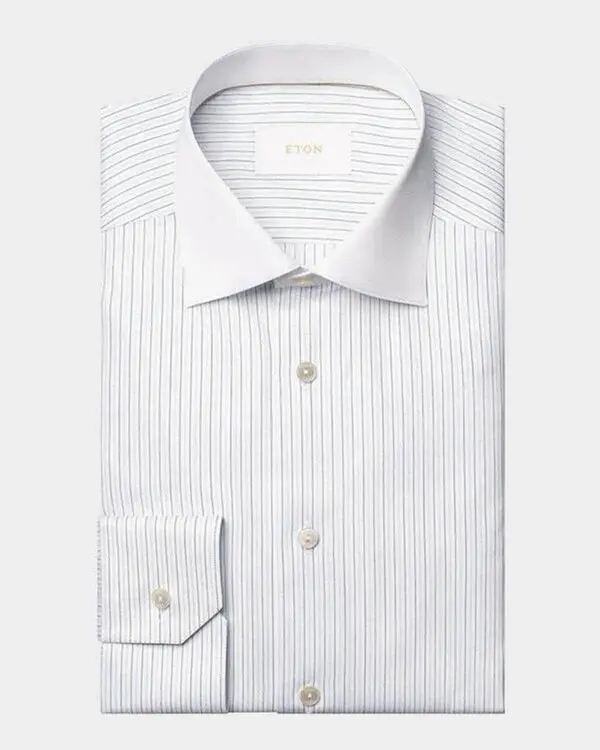 Eton Apos;s Elevated Striped Cotton Contemporary-fit Shirt