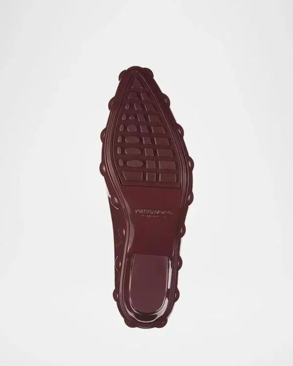 Bottega Veneta Gondola Rubber Clog Mules - Deep Red