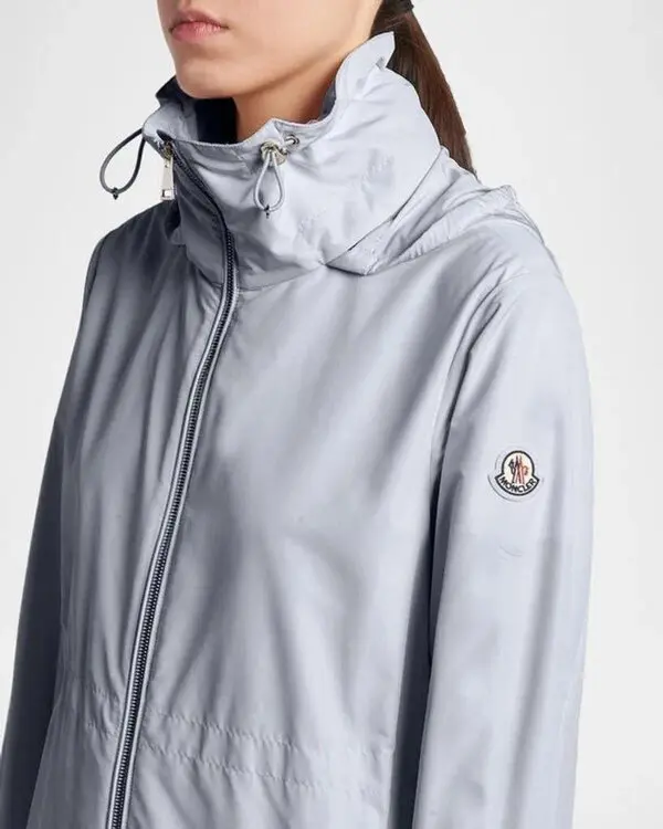 Moncler Enette Short Hooded Parka - Blue