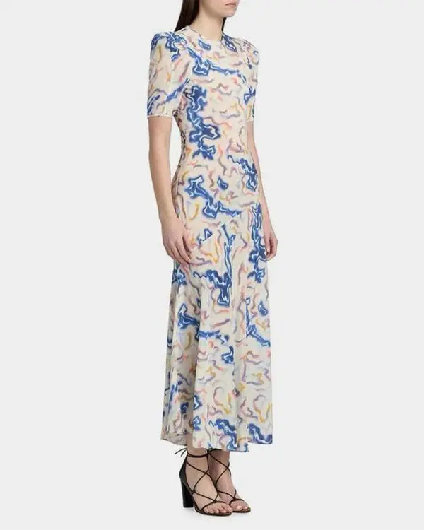 Ulla Johnson Samar Short-sleeve Silk Dress