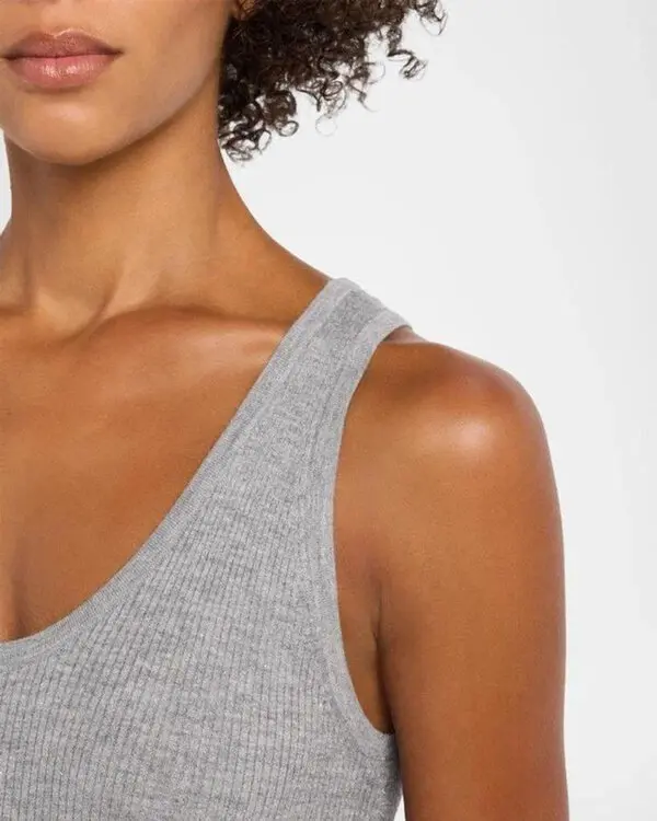Brunello Cucinelli Sparkle Rib Knit Tank Top