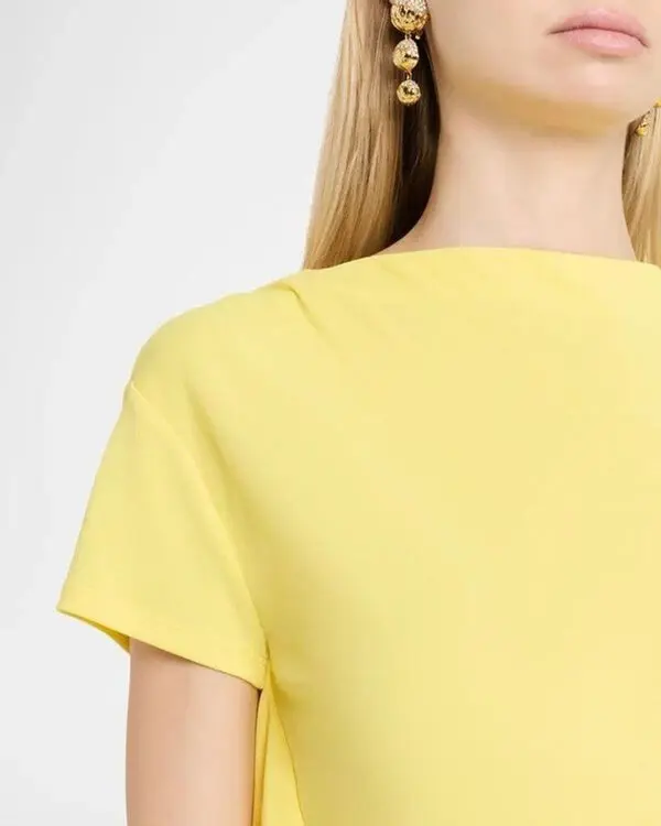 Jacquemus Mistral Cowl-back Mini Dress - Yellow