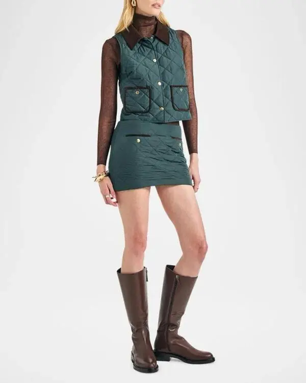 SEROYA Aida Diamond-quilted Vest