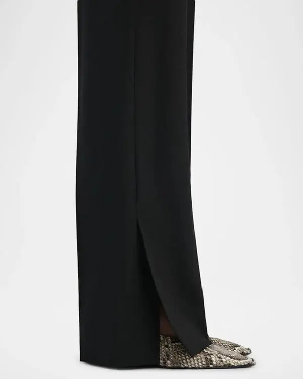 Khaite Grenare Straight-leg Split Hem Pants