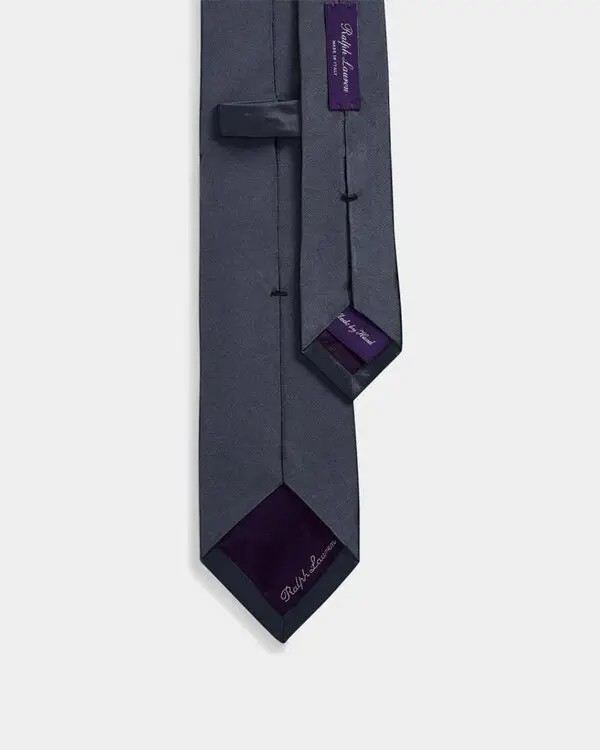 Ralph Lauren Purple Label Apos;s Peau De Soie Tie - Dark Navy