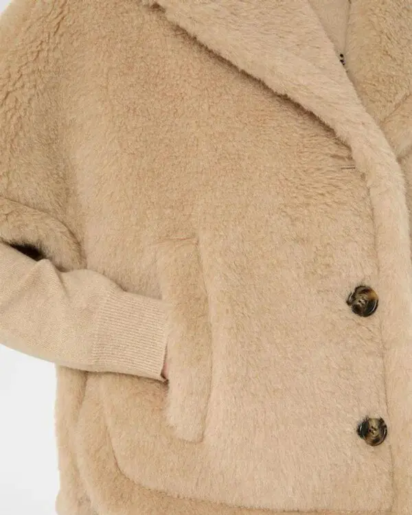 Max Mara Teddy Wool Cape - Sand