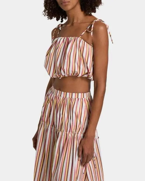 Solid & Striped The Ivy Striped Bubble Crop Top