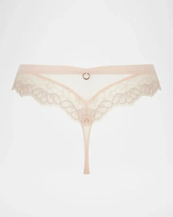 Lise Charmel Elegance Artist Floral-embroidered Thong
