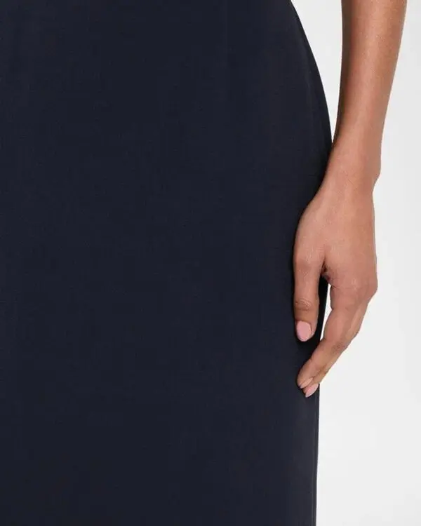 Lafayette 148 New York Straight Viscose-silk Maxi Skirt - Ink