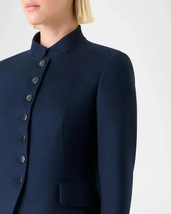 Akris Deva Wool Flannel Double-face Jacket