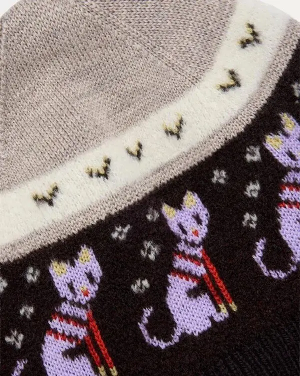 Loewe X Louis Wain Futurist Cat Beanie - Beige Multi