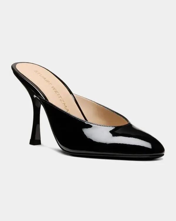 STUART WEITZMAN 85mm Madison Patent Leather Mules - Black