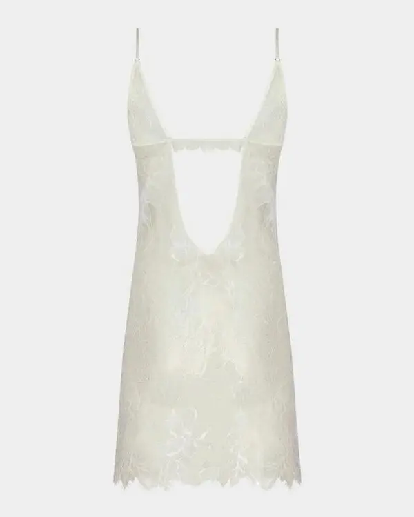 Lise Charmel Sublime Organza Scalloped Lace Nightie - Ecru
