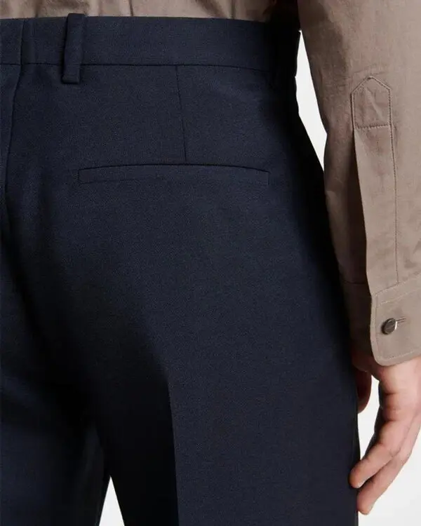 JIL SANDER Apos;s Wool Blend Wide-leg Trousers - Dark Blue