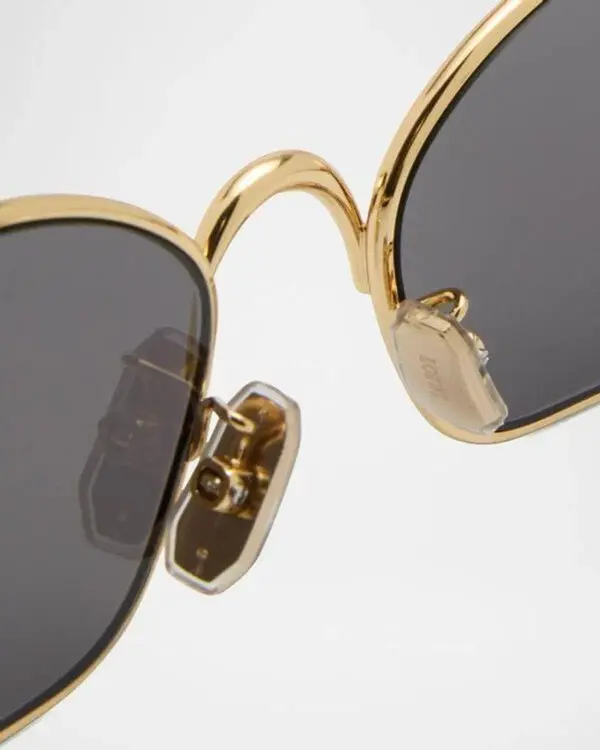 Loewe Anagram Golden Metal Cat-eye Sunglasses - Sengld/smk