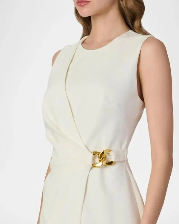 Shoshanna Lily Chain-embellished Ponte Mini Dress