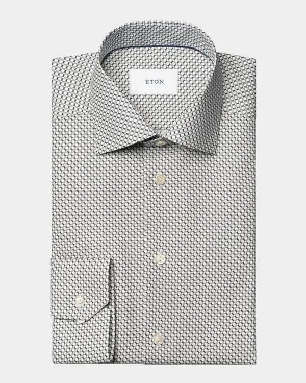 Eton Apos;s Geometric Print Slim-fit Twill Shirt