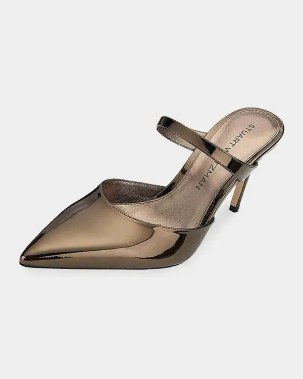 STUART WEITZMAN Power 85mm Patent Leather Mules