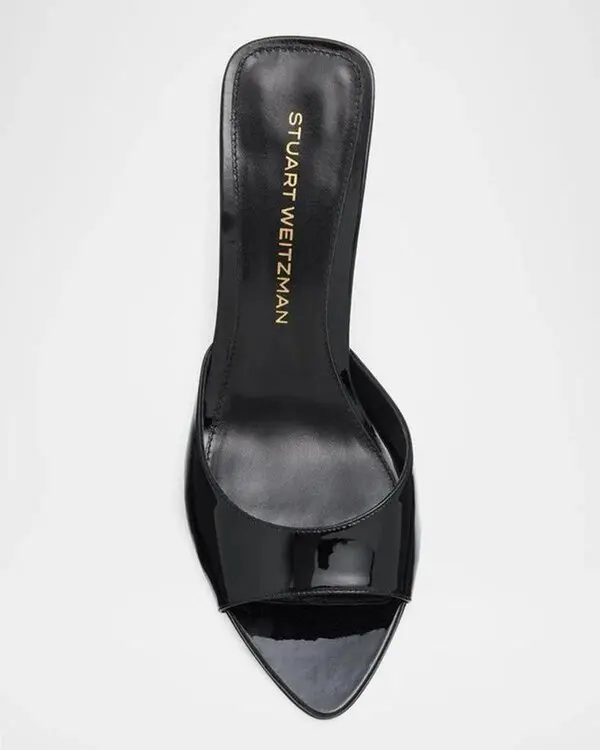 STUART WEITZMAN 85mm Lexington Patent Leather Mules - Black