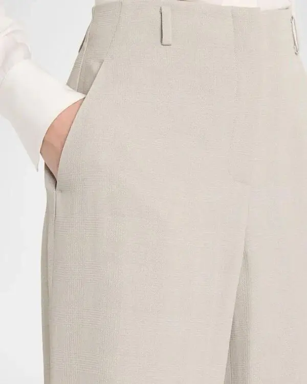 Lafayette 148 New York Clark Wide-leg Pants - Cement