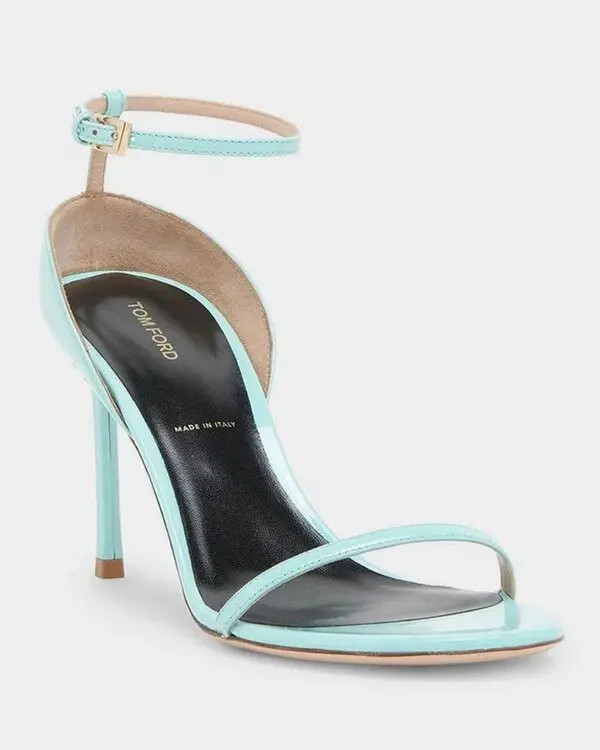 TOM FORD 105mm Patent Leather Stiletto Sandals