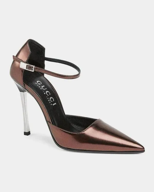 Gucci Bombshell 110mm Laminated Leather Stiletto Pumps