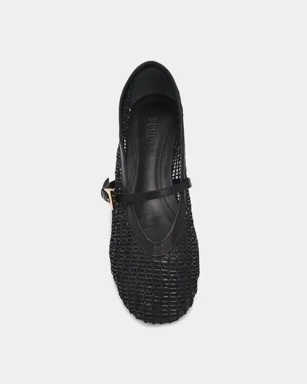 Schutz Sylvie Woven Leather Ballerina Flats