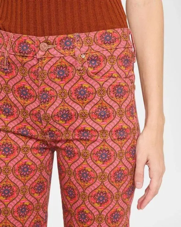 MOTHER The Kick It Floral-print Straight-leg Jeans
