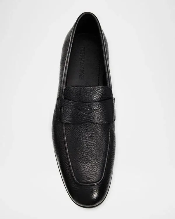 FERRAGAMO Leather Penny Loafers