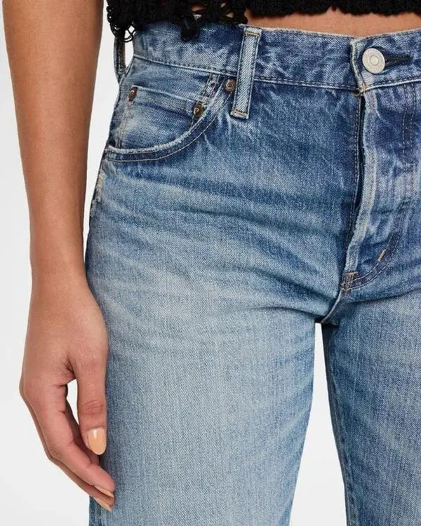 Moussy Vintage Deltona Straight Mid-rise Jeans