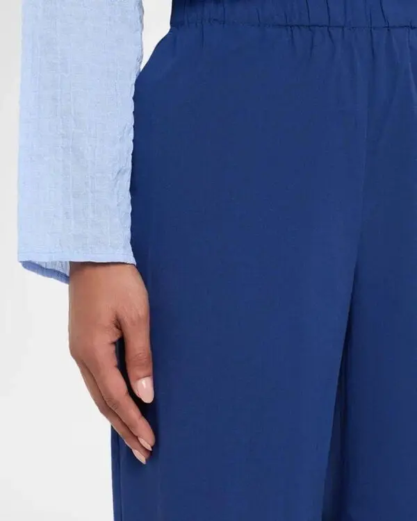 Eileen Fisher Seersucker Check Organic Cotton Pants - Dpdiv