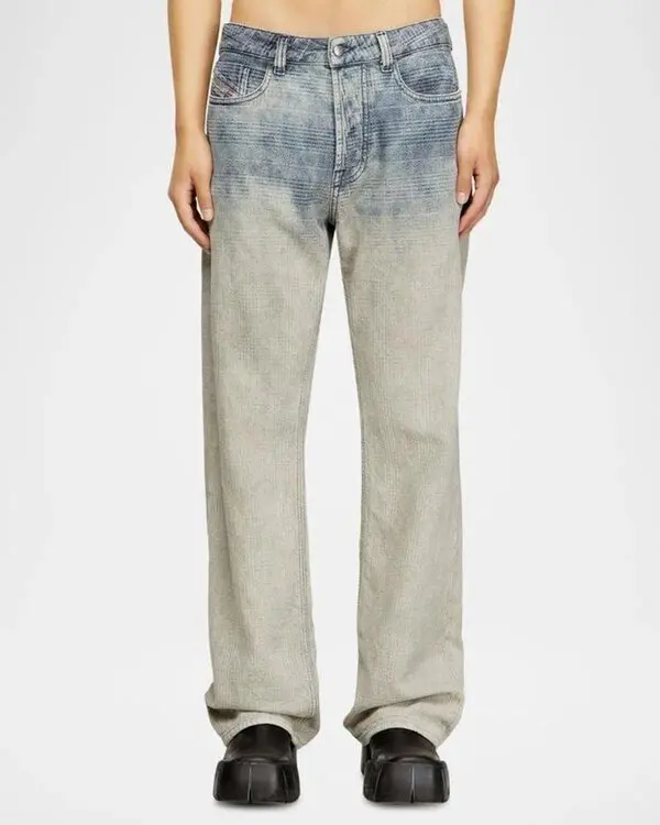 DIESEL® Apos;s D-1980 Jacquard Check Straight-leg Jeans
