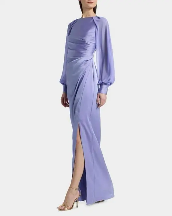 Theia Penelope Satin Column Dress
