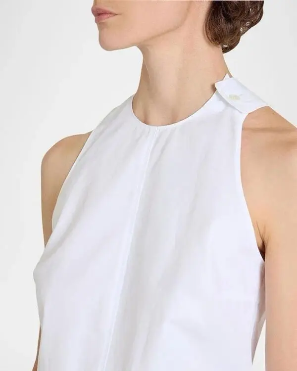 COURREGES Heritage Poplin Sleeveless Mini Dress