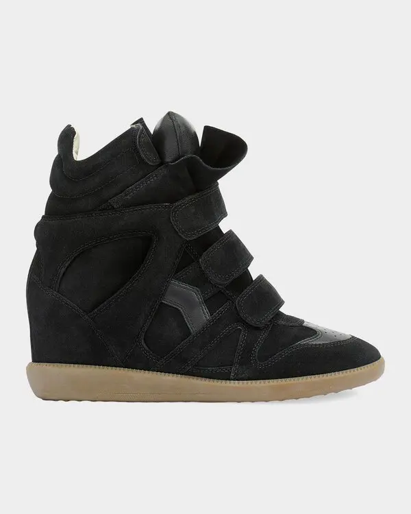 Isabel Marant Étoile Bekett Leather &amp; Suede High-top Platform Sneakers