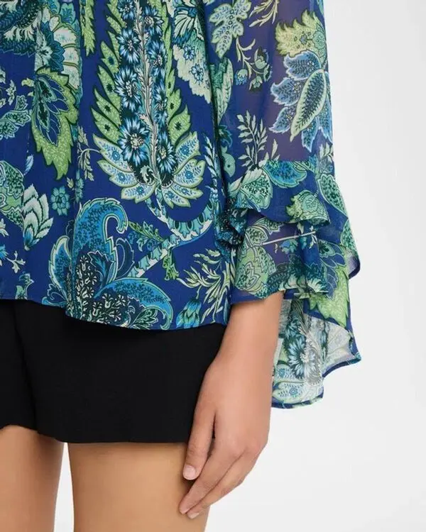 UNGARO Darby Paisley-print Chiffon Blouse