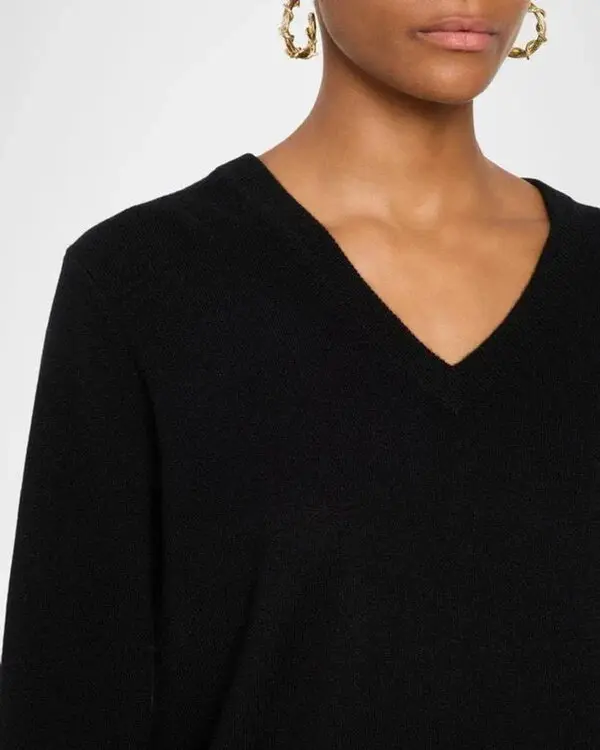 Vince V-neck Cashmere Sweater - Black
