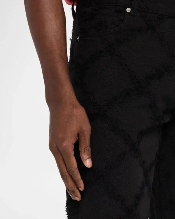 EZR Apos;s Diamond-quilted Straight-leg Denim Pants