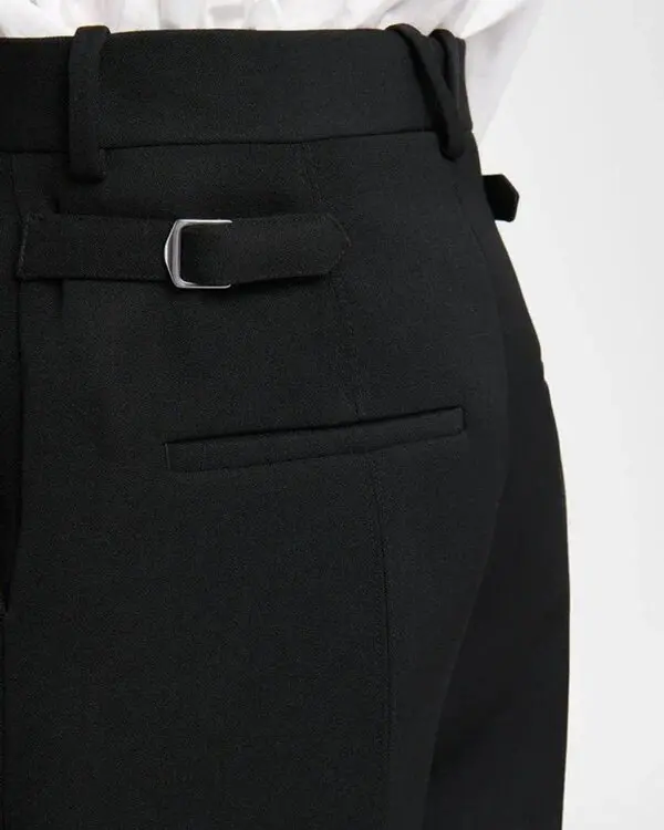 Bottega Veneta Wool Grain De Poudre Straight-leg Split Hem Trousers