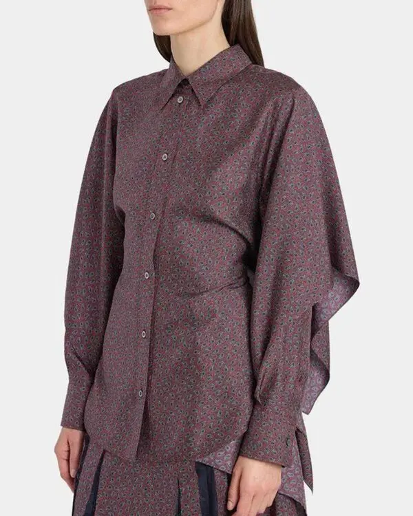 MAISON MARGIELA Micro-paisley Drawstring Shirt