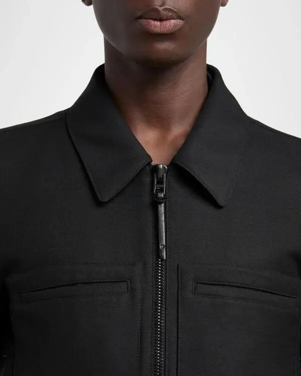 TOM FORD Apos;s Lacquered Wool Battle Jacket